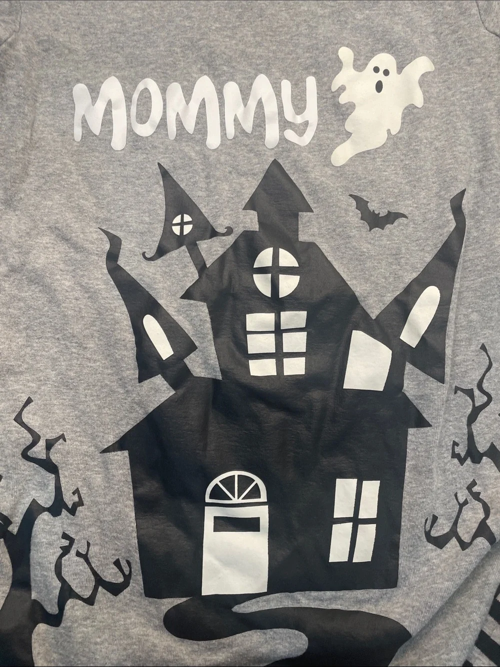 sara prints | Intimates & Sleepwear | Kids Grey Haunted House Halloween ...